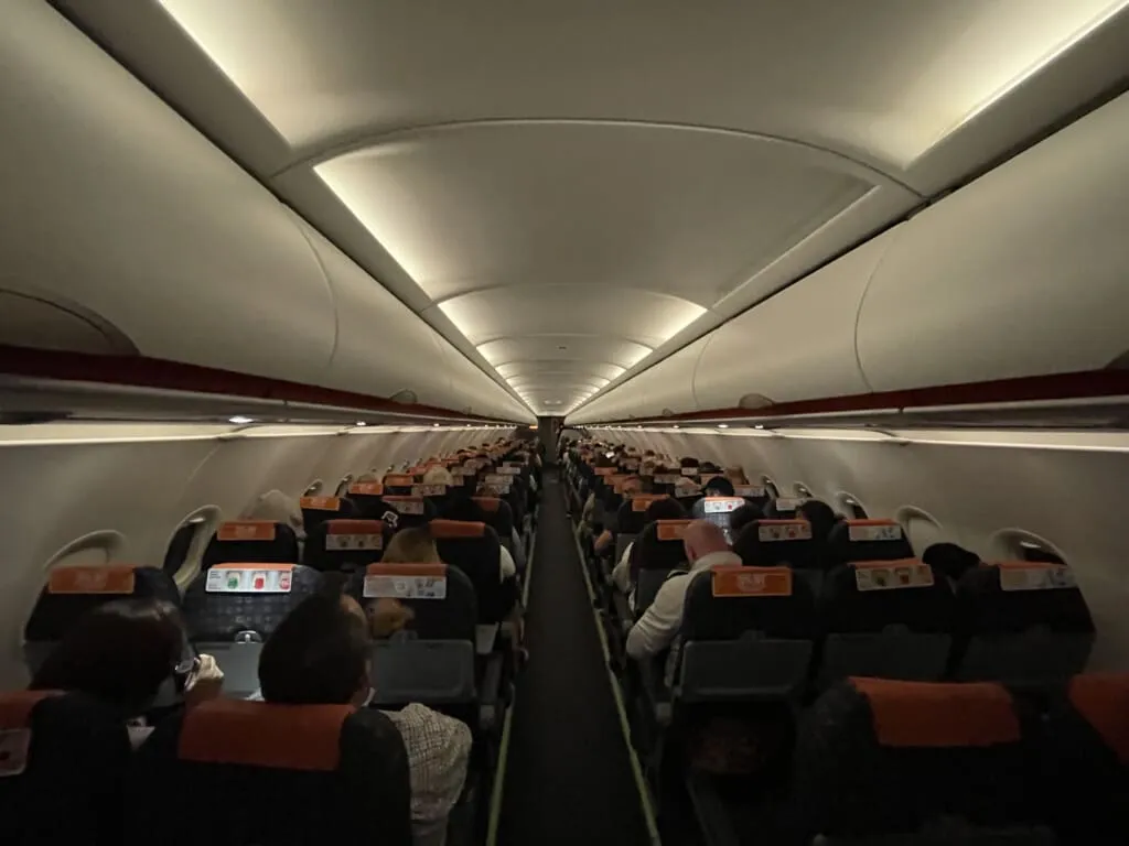 easyjet flight interior