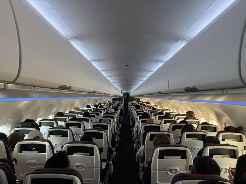 inside uk plane